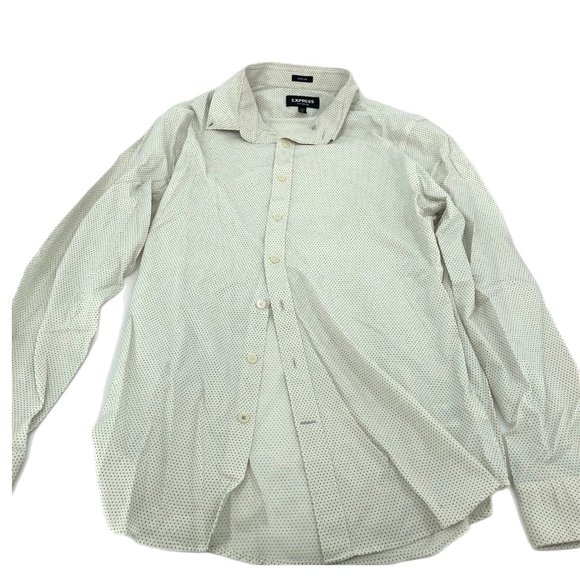 Express | Shirts | Express Black White Polka Dot Buttonup Shirt For All ...